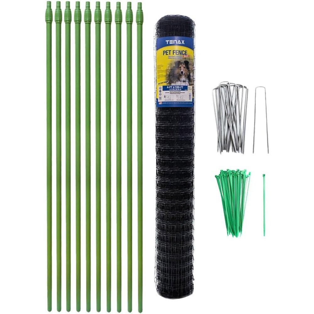 Tenax DIY Pet Fence Kit Pet Containment Fence 4' X 100' (2A230073 ...