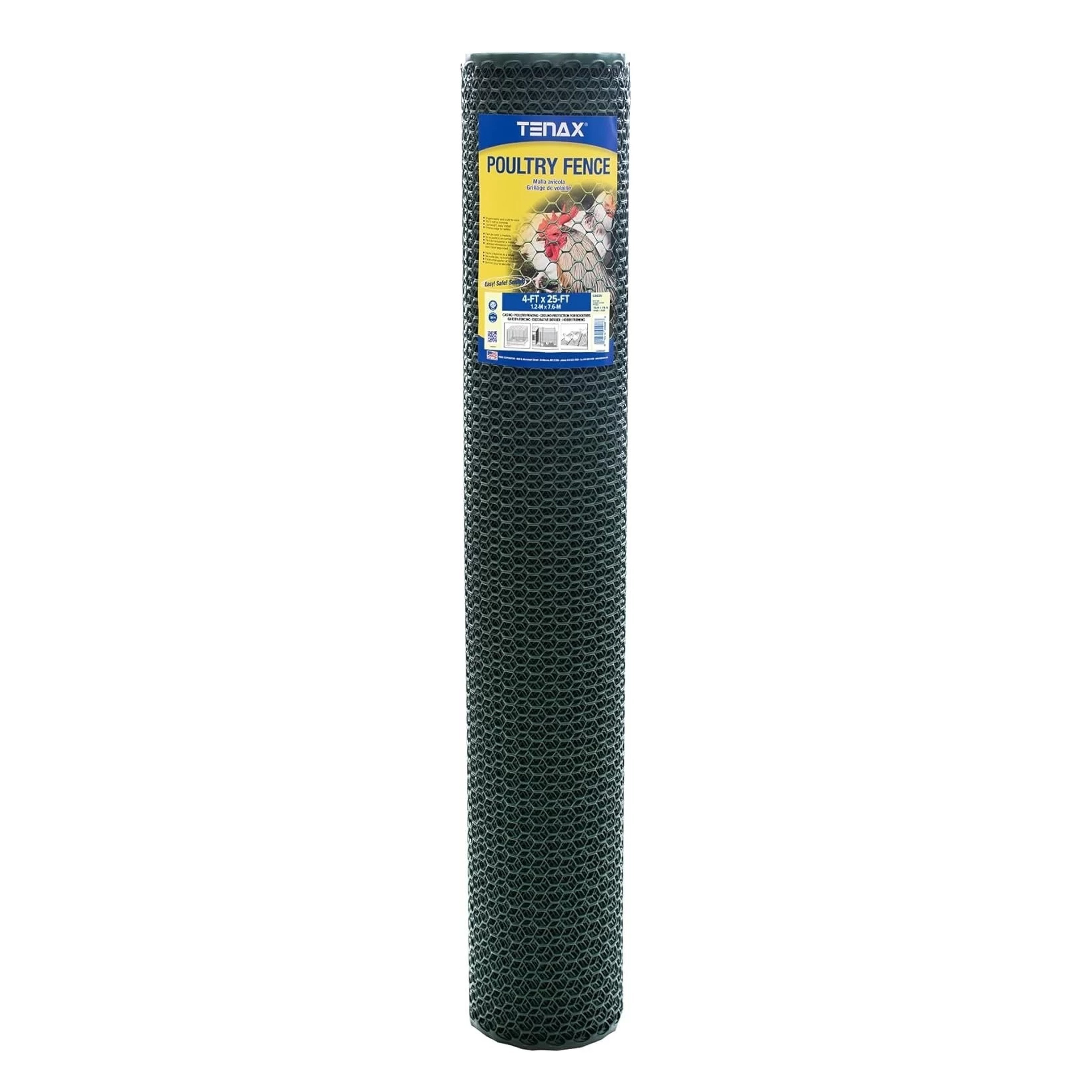 25' L x 4' H Tenax Poultry Netting and Fencing - Green | Tenax Fence